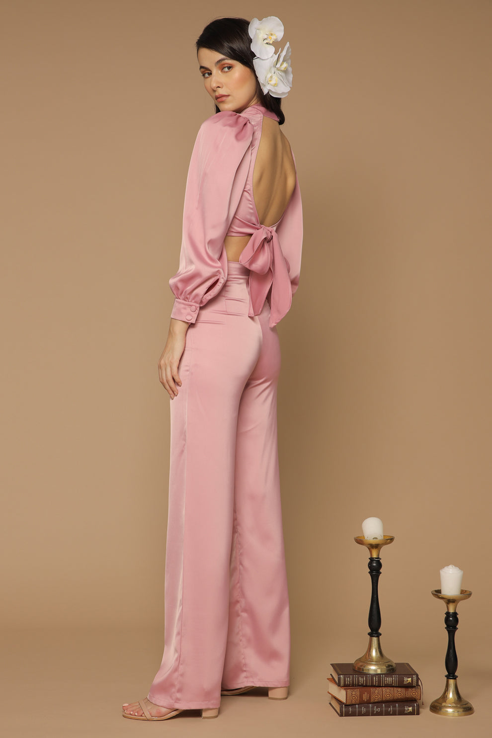 BRISA PANTS Wide Leg Silk Pants (Old Rose Silk) – Zoo Label